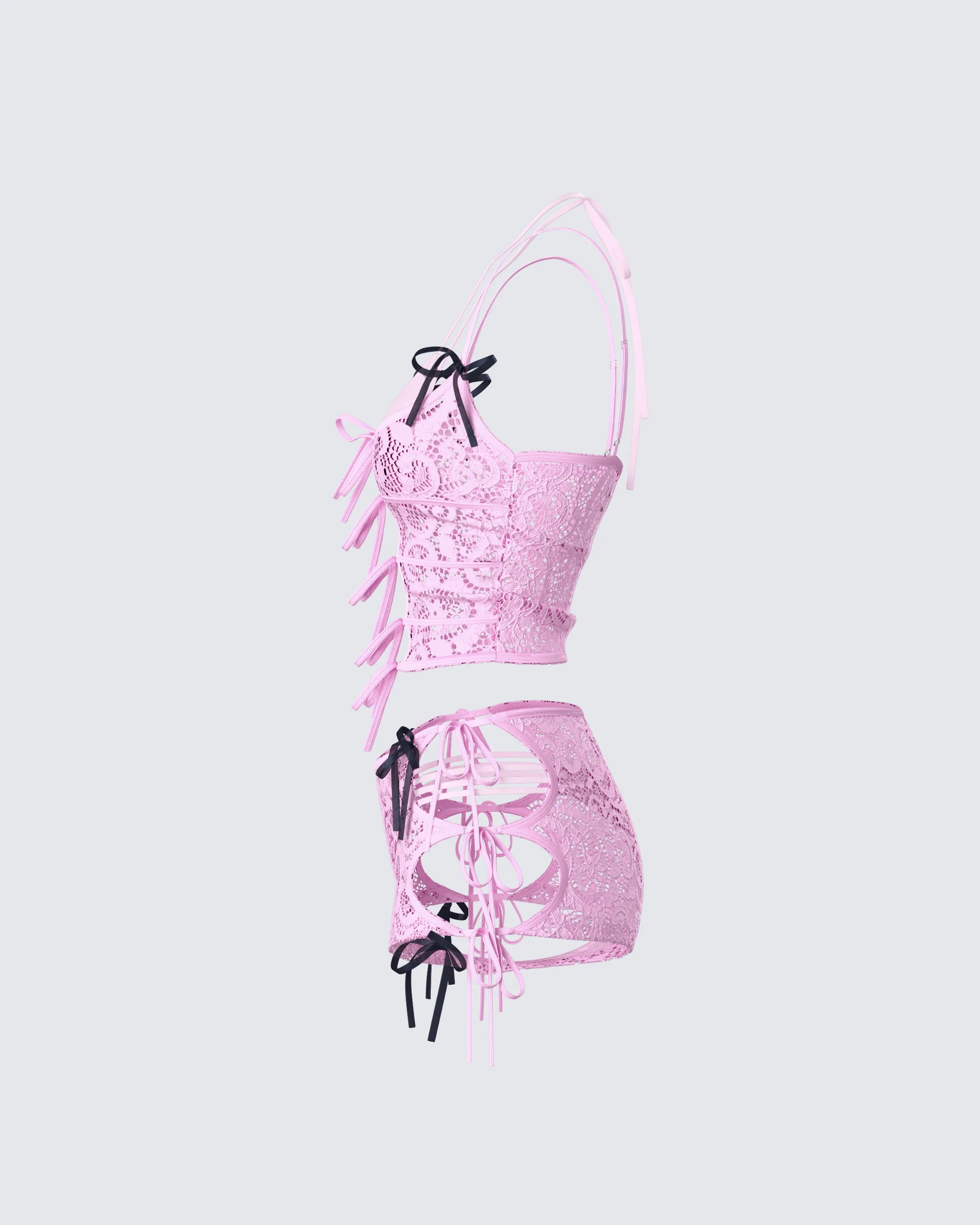 Halsey Pink Lace Set - FINESSE